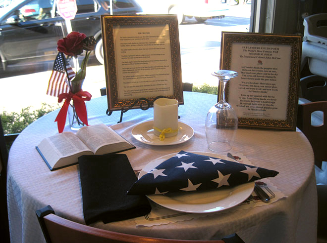 Fallen Soldier Table: Honoring the Fallen With a Place at the Table